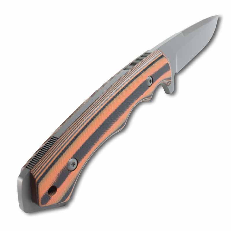 Drop Point Tactical Knife - Striped Handle Fixed D2 Blade - Full Tang ...