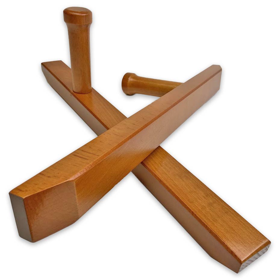 Tapered Square Tonfa - Squared Wooden Tonfa for Martial Arts Training