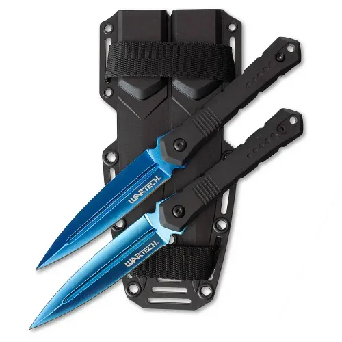 Blue Steel Forearm Daggers - Dual Tactical Concealed Knives