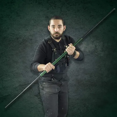Green Expandable Bo Staff - Telescoping Bo Staff - Metal Weapons | KOMBATIV