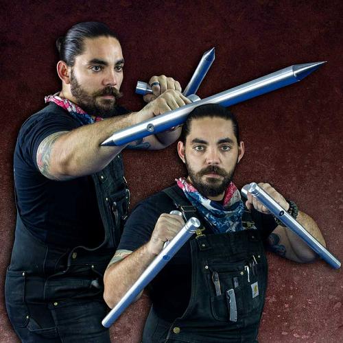 Removable Spike Aluminum Tonfa, Interchangeable Metal Tongfa Weapon ...