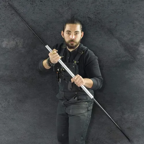 Silver Expandable Bo Staff - Collapsible Bo Staff - Metal Weapons ...