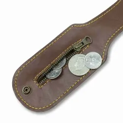 Brown Coin Purse Slap Jack - Leather Slapper - Coin Purse Blackjack