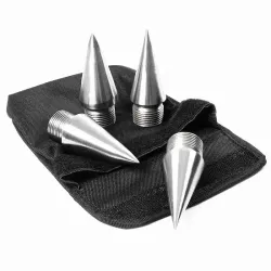 Removable Spike Aluminum Tonfa, Interchangeable Metal Tongfa Weapon